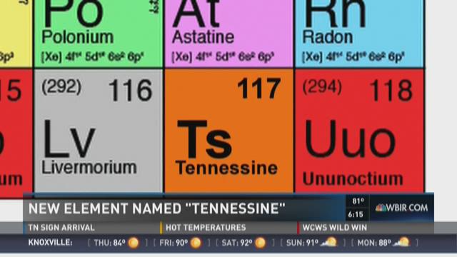 Name for newly discovered element would honor Tennessee | wbir.com